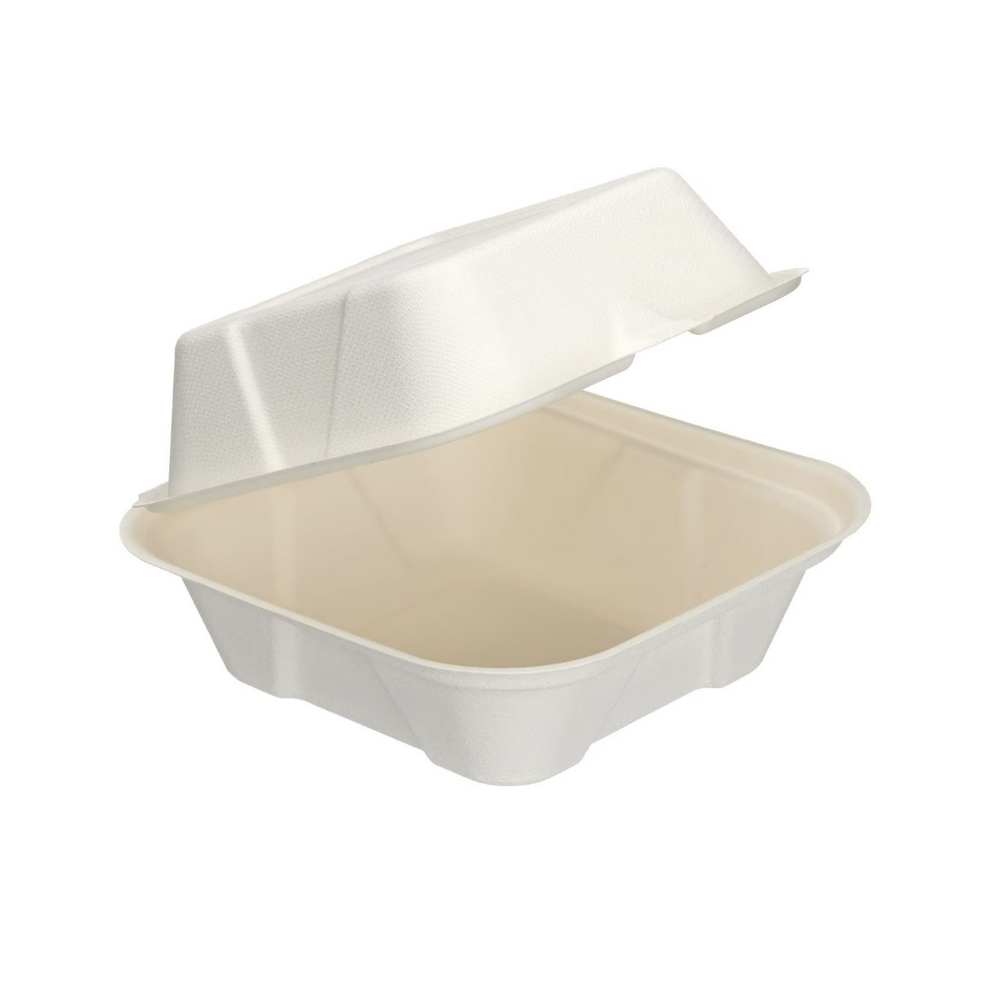 Edenware Square Bagasse Burger Box 6-Inch - Pack of 500 – Envior